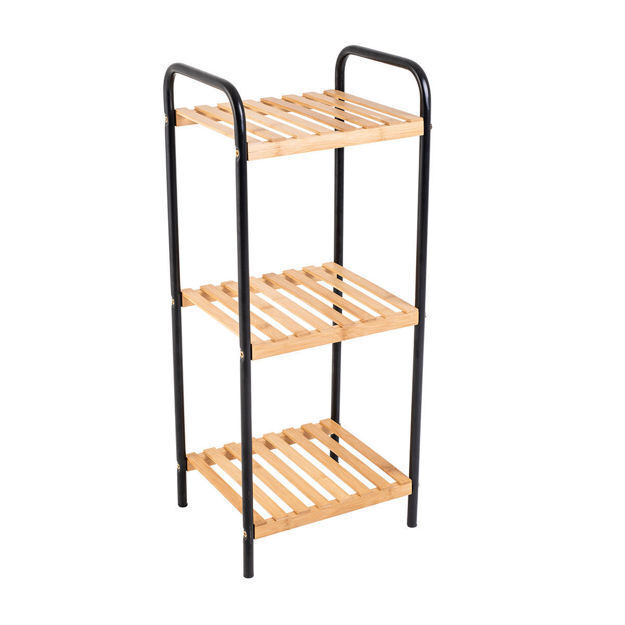 ΡΑΦΙΕΡΑ ΕΠΙΔΑΠΕΔΙΑ BAMBOO ESSENTIALS ΜΕ ΜΕΤΑΛΛΙΚΗ ΒΑΣΗ 30x26x75cm 3 ...