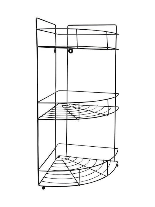 ΡΑΦΙΕΡΑ ΓΩΝΙΑ ΜΕΤΑΛΛΙΚΗ ΤΡΙΠΛΗ ΜΑΥΡΗ 22x22x52,5εκ. 809455 ANKOR ...