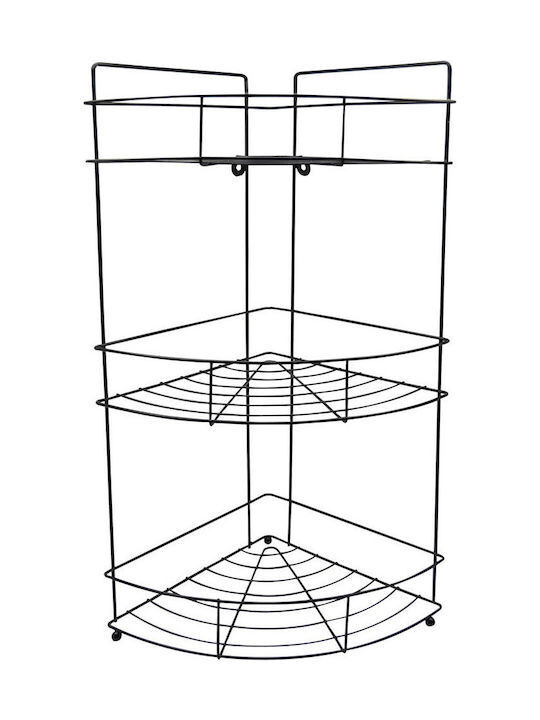 ΡΑΦΙΕΡΑ ΓΩΝΙΑ ΜΕΤΑΛΛΙΚΗ ΤΡΙΠΛΗ ΜΑΥΡΗ 22x22x52,5εκ. 809455 ANKOR ...